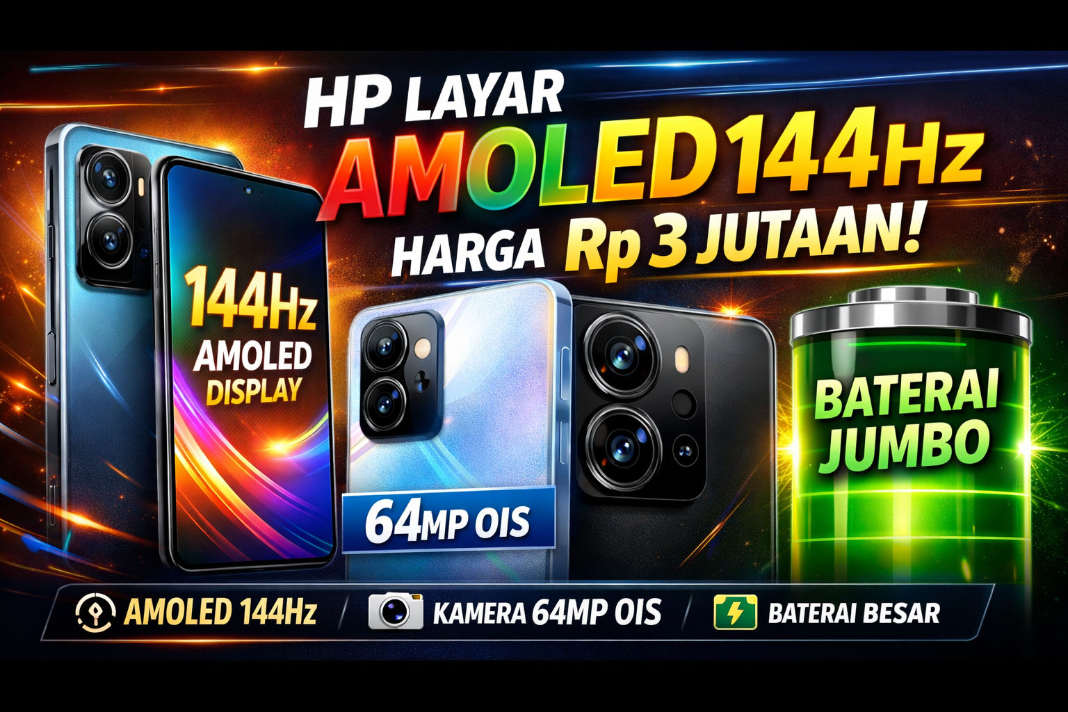 HP Layar AMOLED 144Hz Harga Rp3 Jutaan, Spesifikasi Makin Mendekati ...