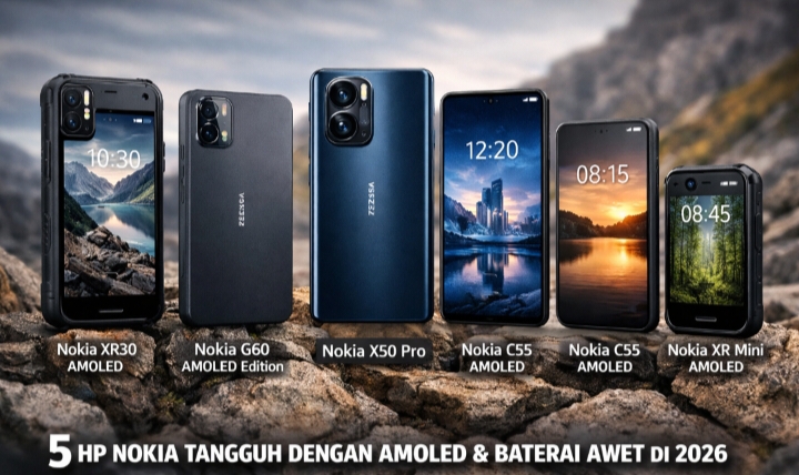 5 HP Nokia Tangguh dengan Baterai Awet dan Layar AMOLED di 2026, Desain ...