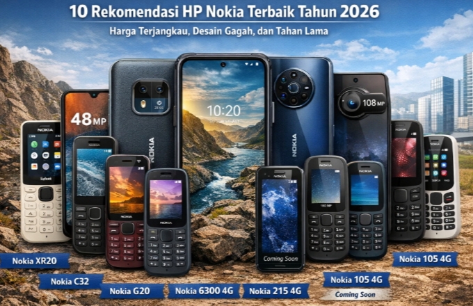 10 Rekomendasi HP Nokia Terbaik Tahun 2026: Harga Terjangkau, Desain ...